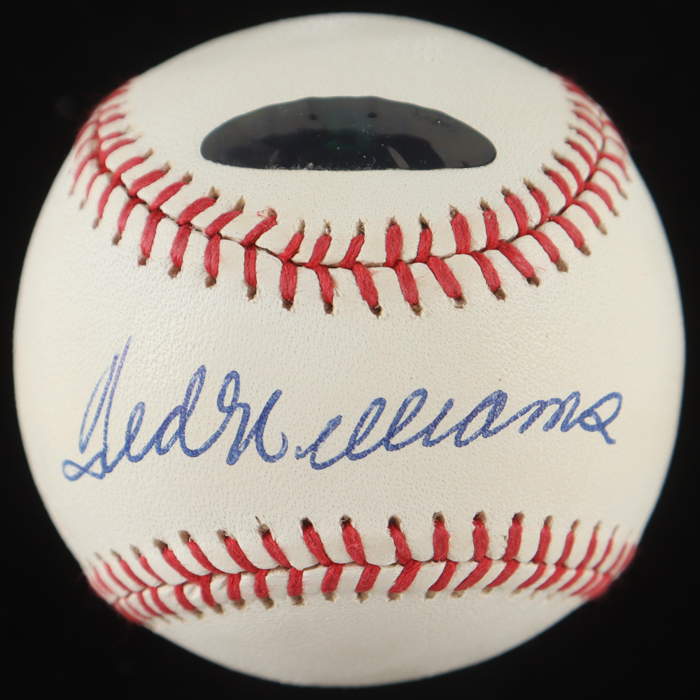 Ted Williams Signed OAL Baseball with Display Case (Williams ...