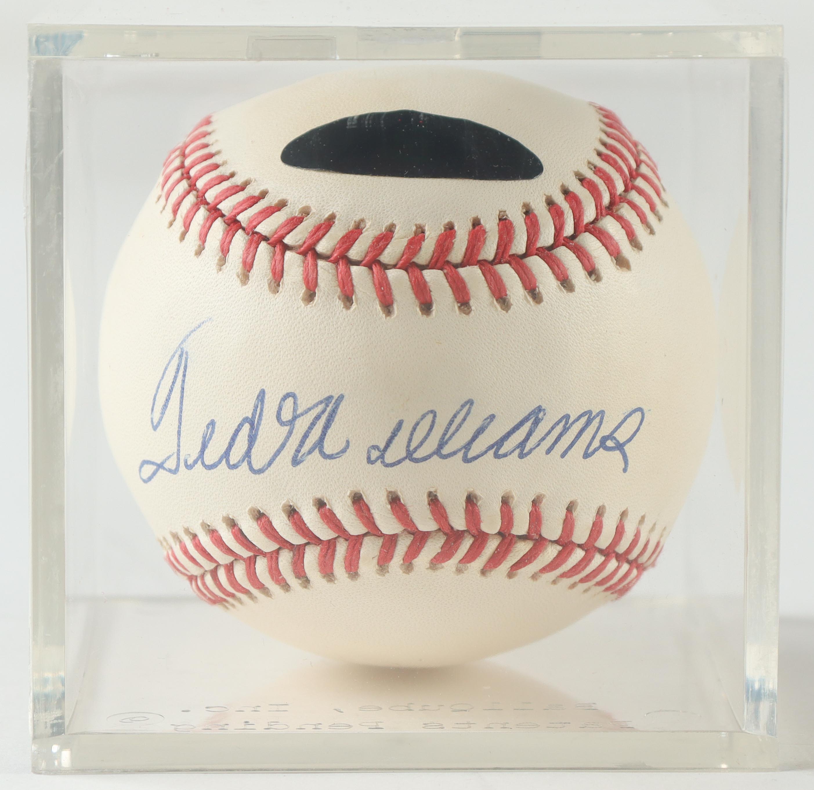 Ted Williams Signed OAL Baseball with Display Case (Williams ...