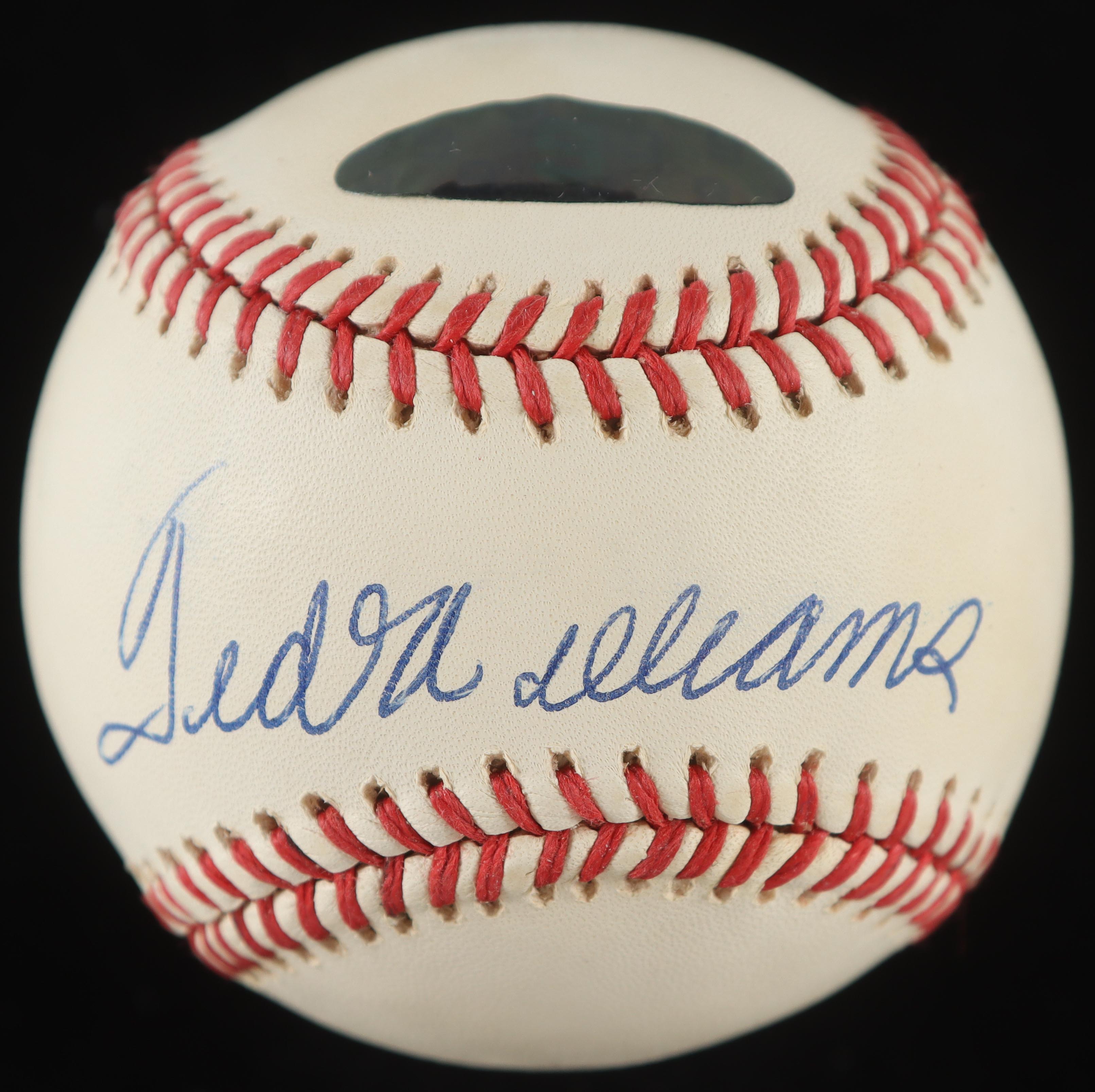 Ted Williams Signed OAL Baseball with Display Case (Williams ...