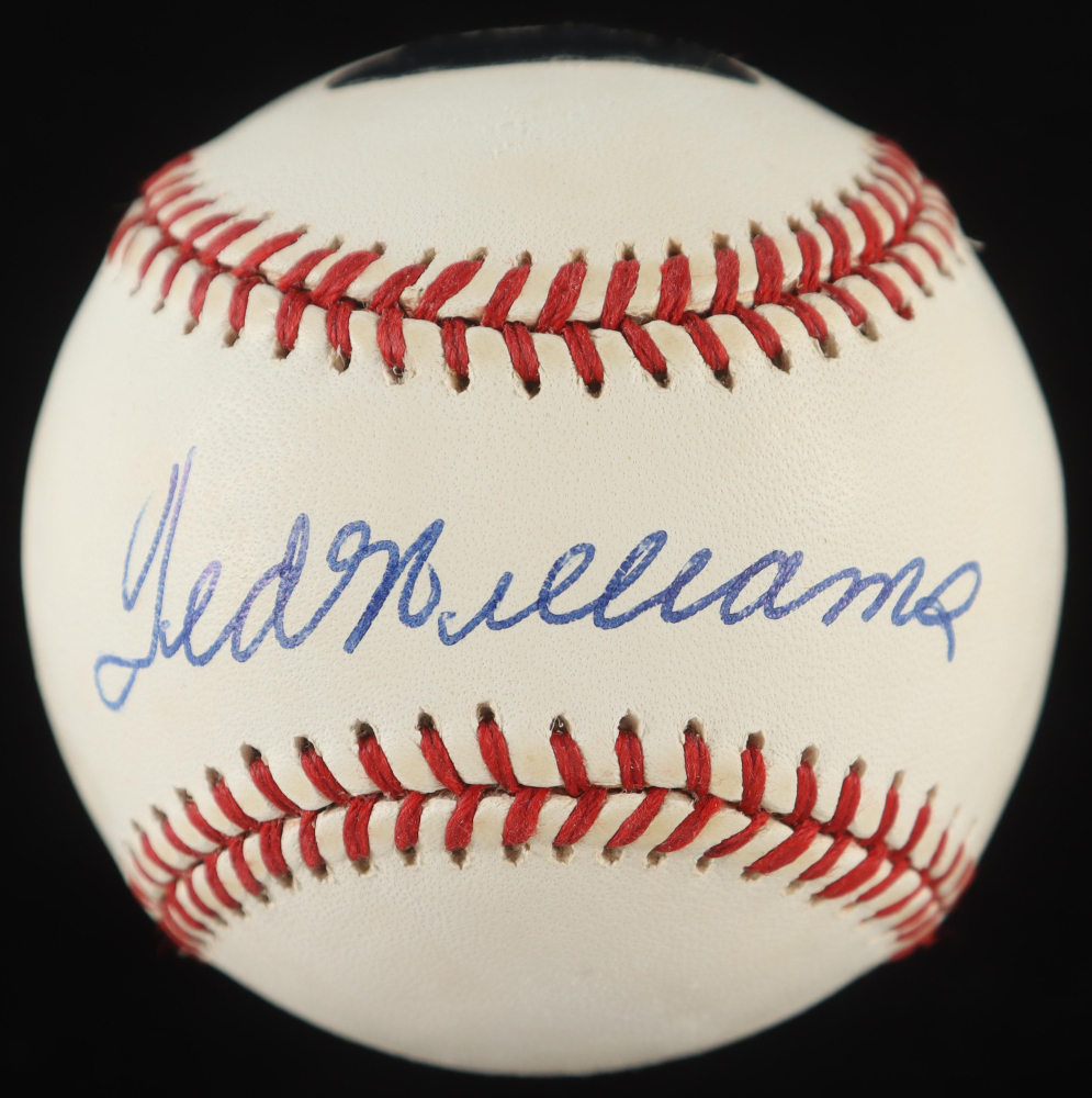 Ted Williams Signed OAL Baseball with Display Case (Williams ...