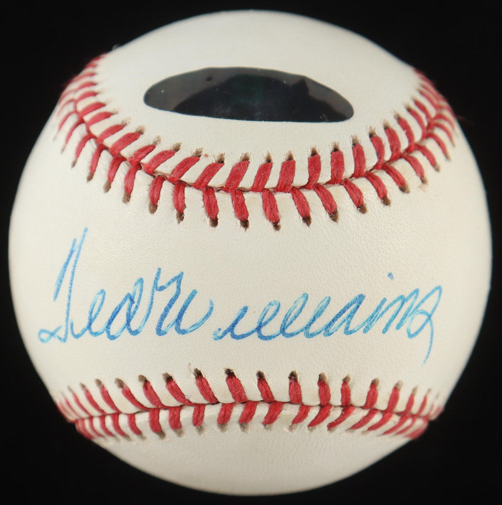 Ted Williams Signed OAL Baseball with Display Case (Williams ...