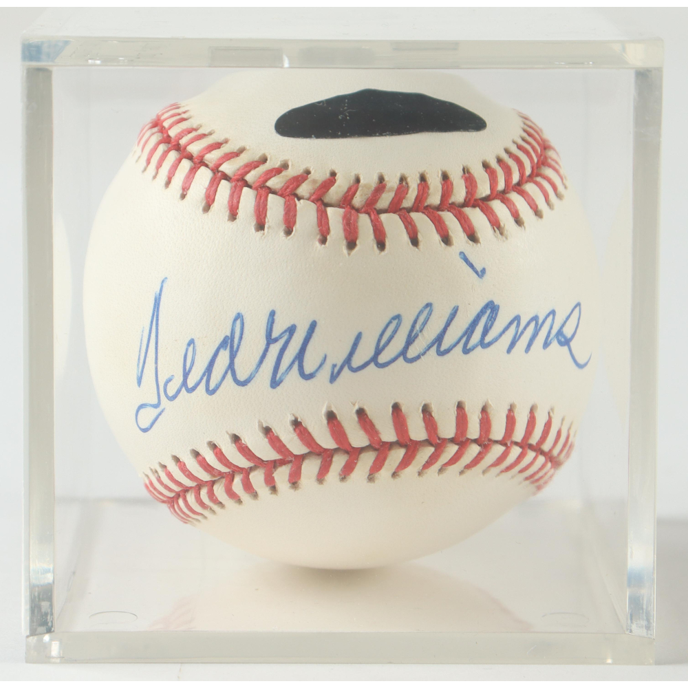 Ted Williams Signed OAL Baseball with Display Case (Williams ...