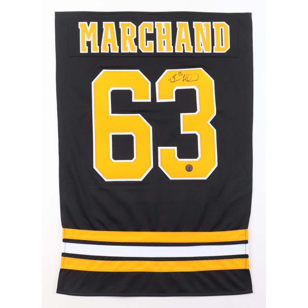 Brad Marchand Signed #63 Jersey Swatch (Marchand) | Pristine Auction