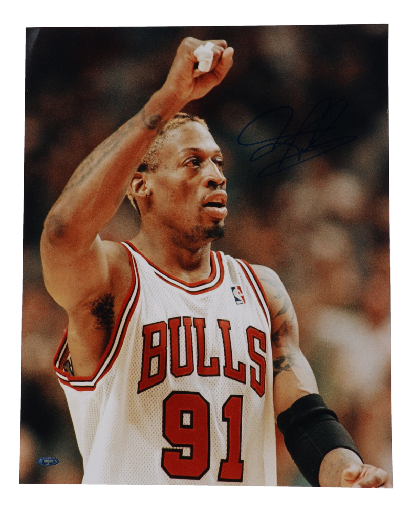 Dennis Rodman Signed Bulls 16x20 Photo (TriStar) | Pristine Auction