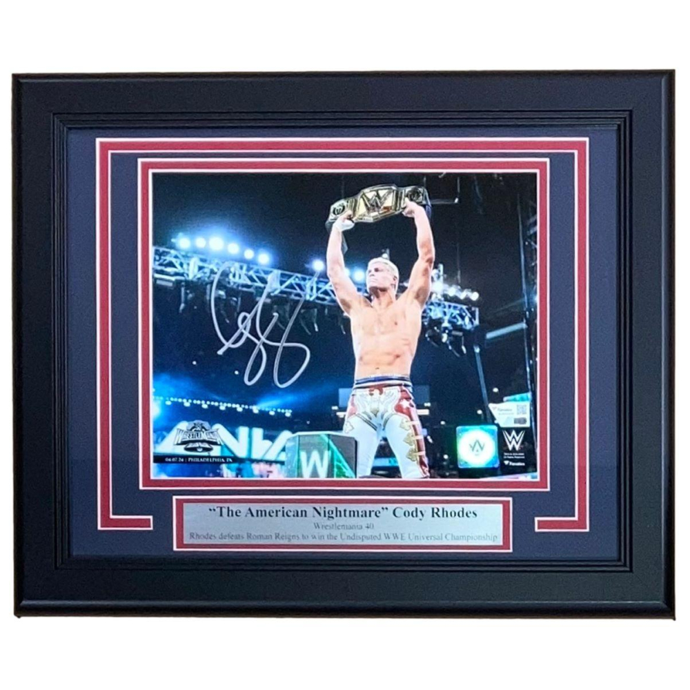 Cody Rhodes Signed WWE Custom Framed Photo (Fanatics) | Pristine Auction