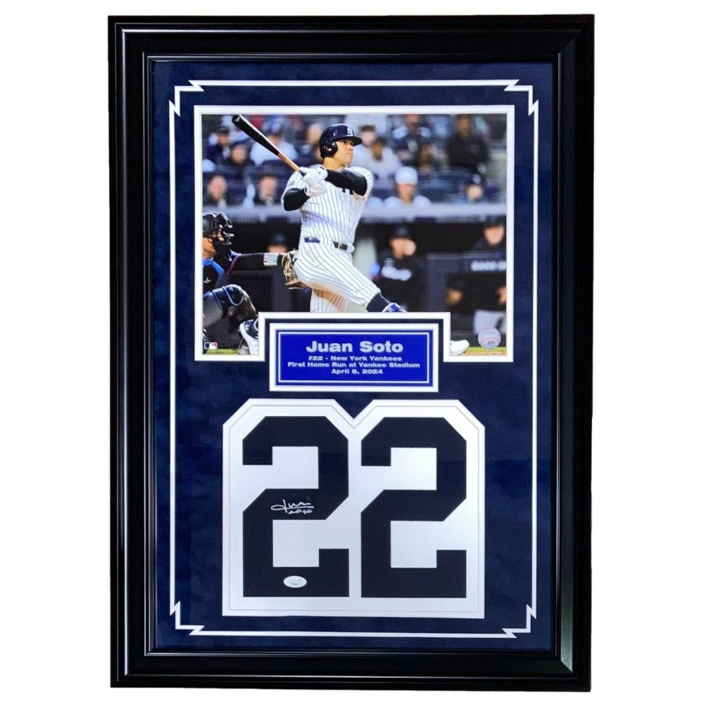 Juan Soto Signed Yankees Custom Framed Jersey Numbers (JSA) | Pristine ...