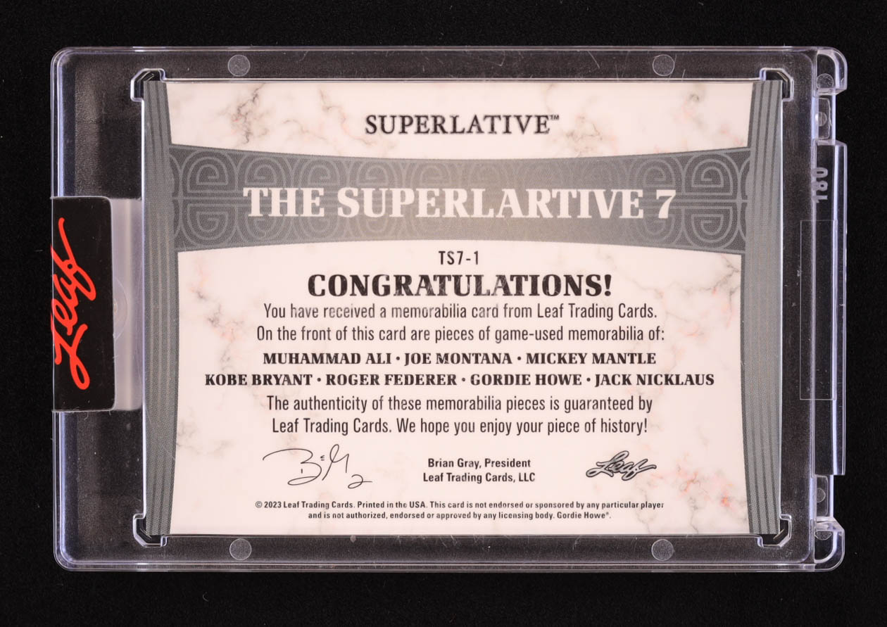 Joe Montana / Kobe Bryant / Gordie Howe / Muhammad Ali / Mickey Mantle ...