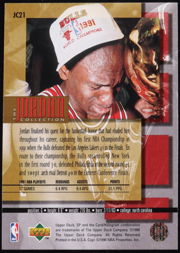 Michael Jordan 1995-96 SP Championship Jordan Collection #JC21 | Pristine Auction