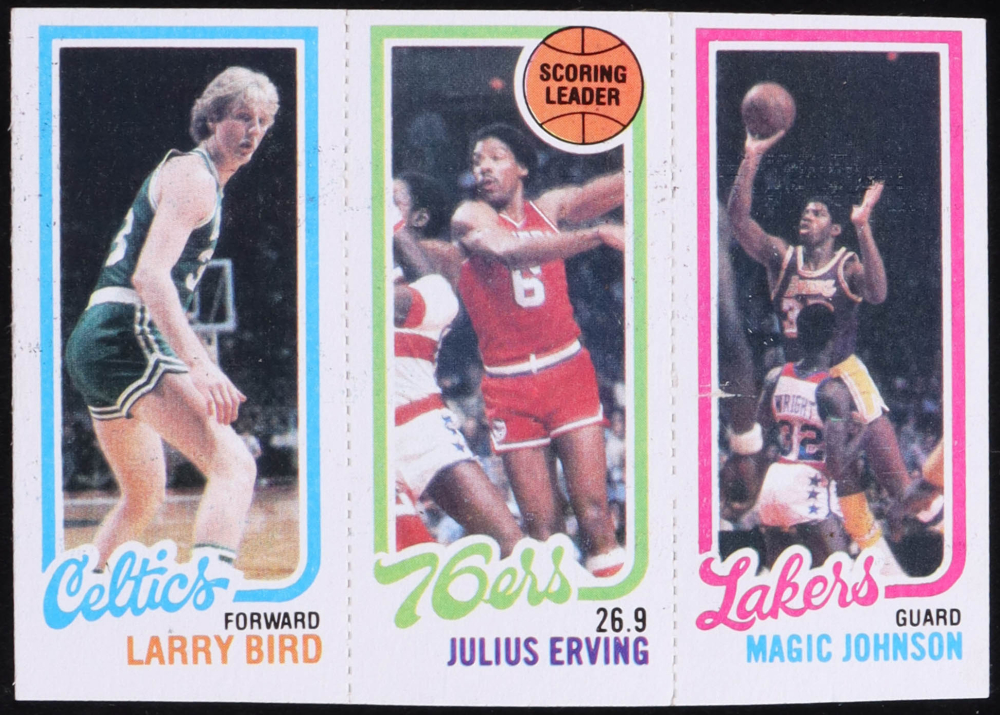 Larry Bird / Julius Erving / Magic Johnson 1980-81 Topps #6 | Pristine ...
