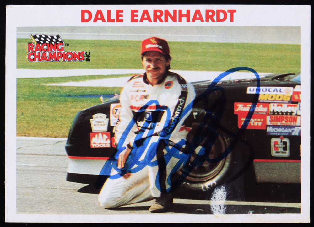 Dale Earnhardt Sr. Signed NASCAR Racing Champions Promo Card (Beckett ...