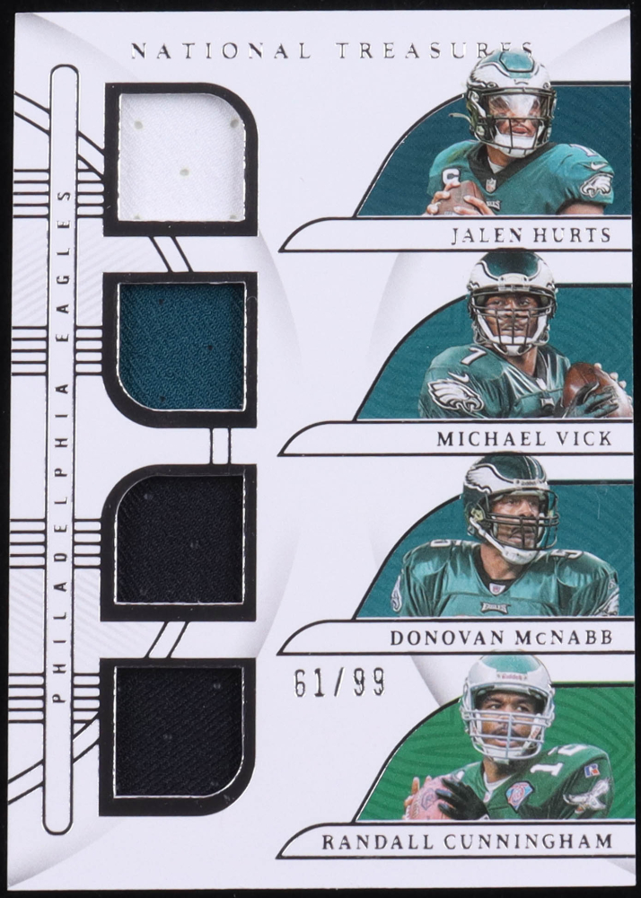 2022 Panini National Treasures NFL Gear Quad Materials #16 Jalen Hurts ...