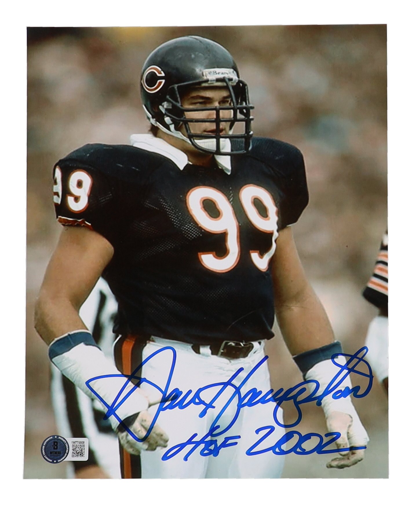 Dan Hampton Signed Bears 8x10 Photo Inscribed "HOF 2002" (Beckett ...