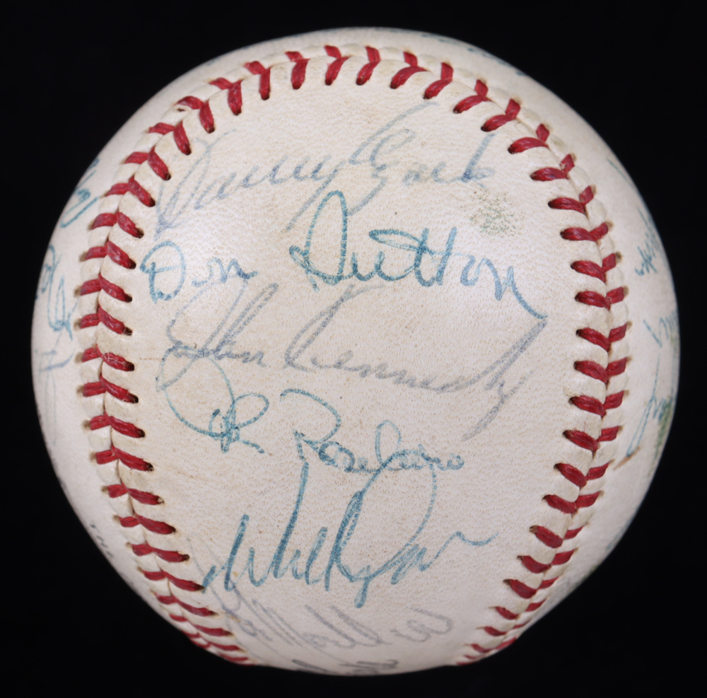 1966 Dodgers ONL Baseball Signed by (23) with Don Sutton, Don Drysdale ...