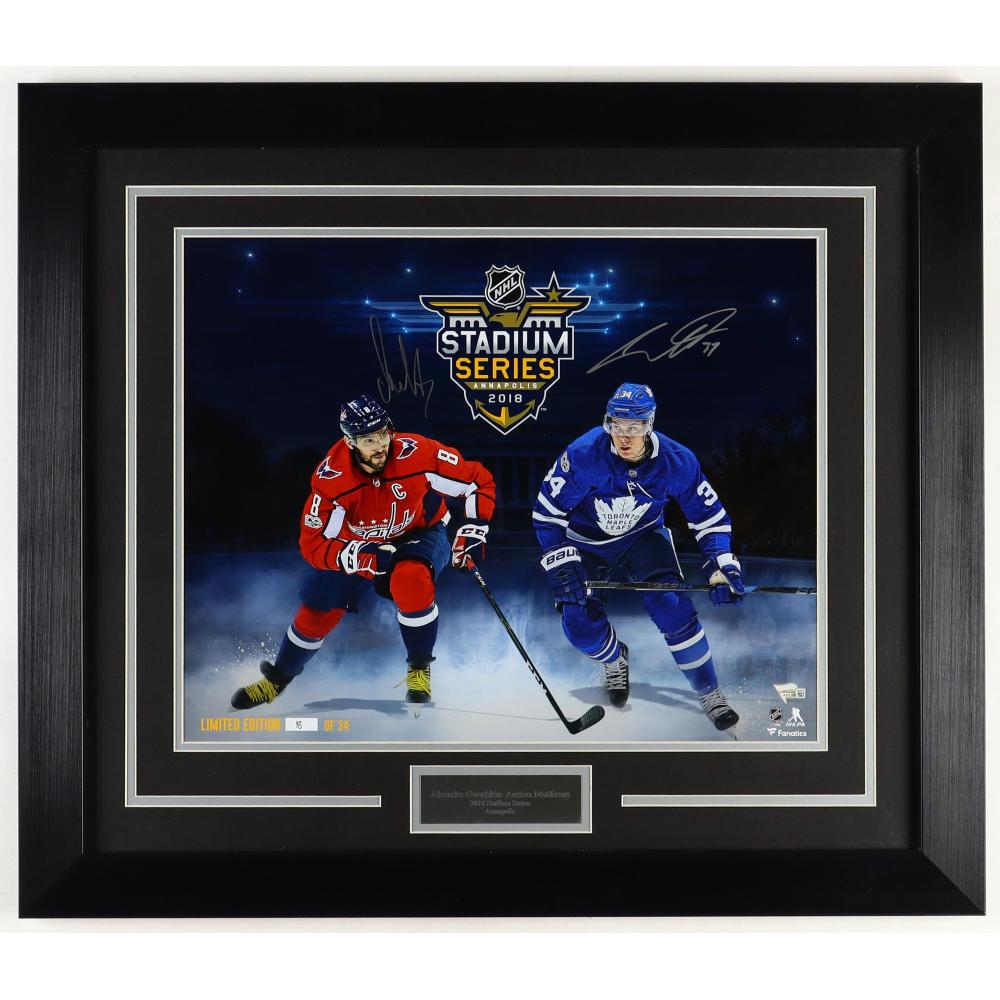 Alexander Ovechkin & Auston Matthews Signed LE 2018 Stadium Series ...