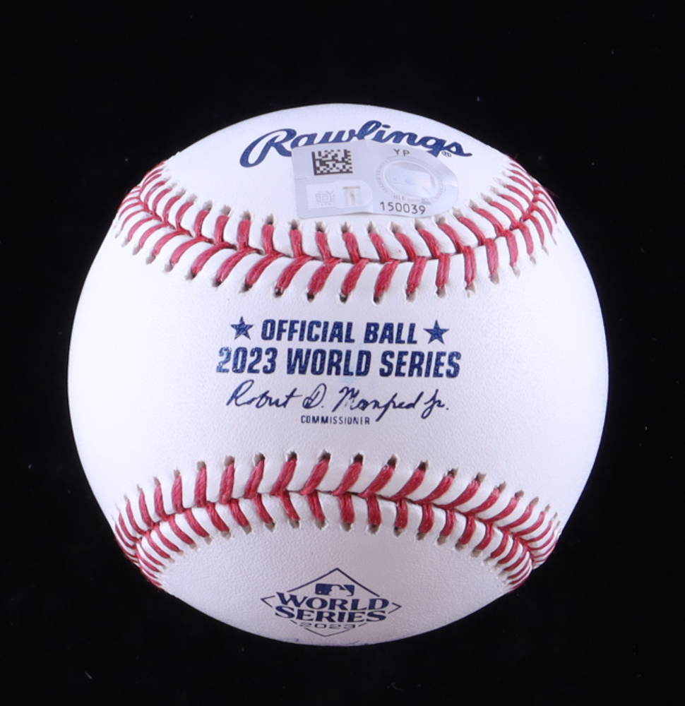 Corey Seager Signed 2023 World Series Baseball (MLB) | Pristine Auction