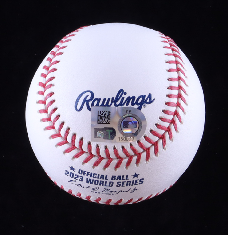 Corey Seager Signed 2023 World Series Baseball (MLB) | Pristine Auction