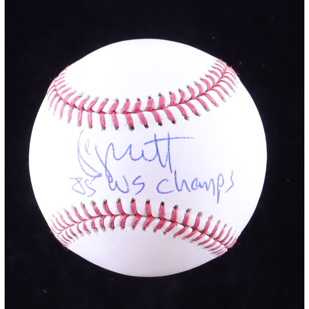 George Brett Signed OML Baseball Inscribed "85 WS Champs" (Fanatics ...