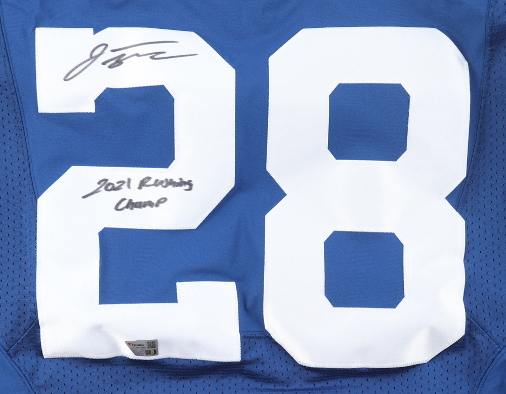 Jonathan Taylor Signed Colts Jersey Inscribed "2021 Rushing Champ ...