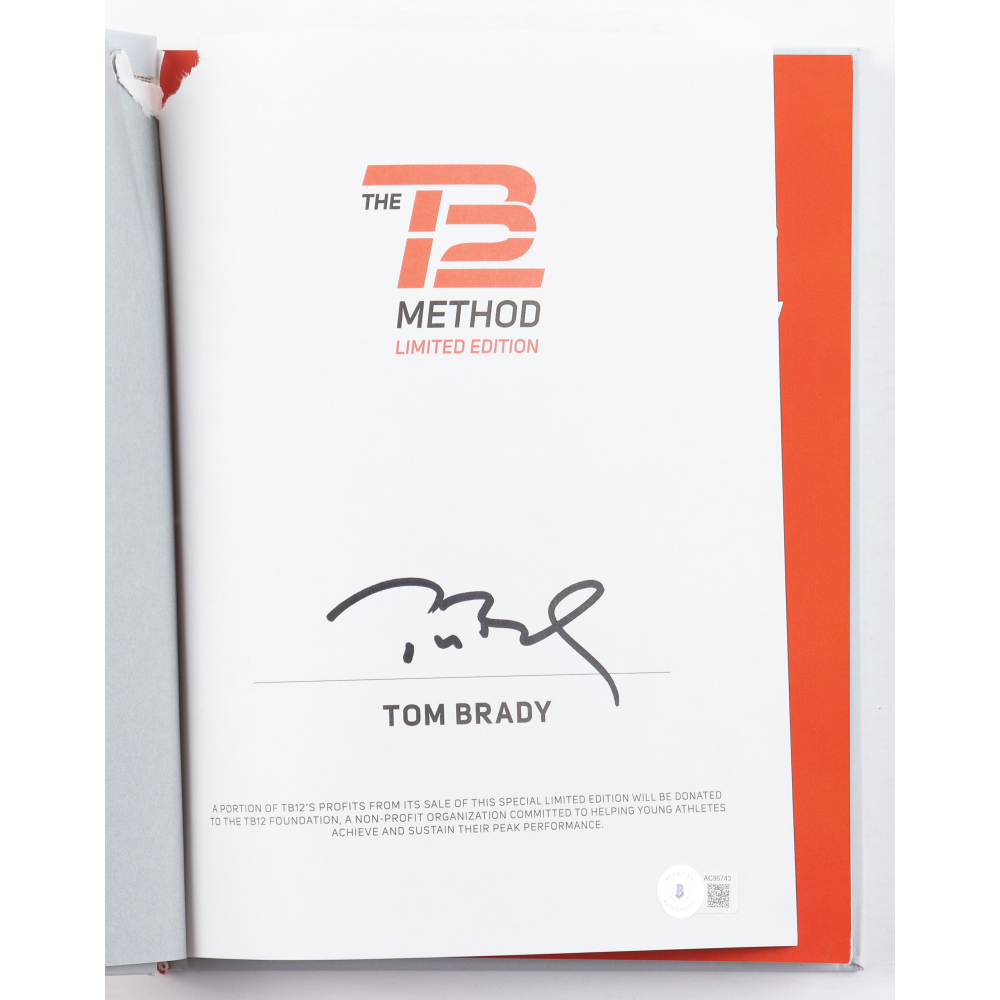 Tom Brady Signed "The TB12 Method Limited Edition" Hardcover Book with ...