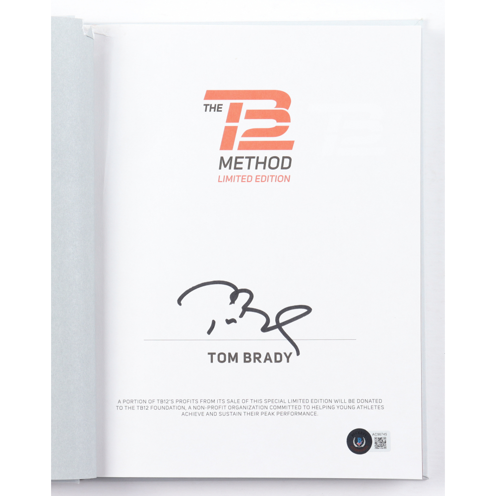 Tom Brady Signed "The TB12 Method Limited Edition" Hardcover Book with ...