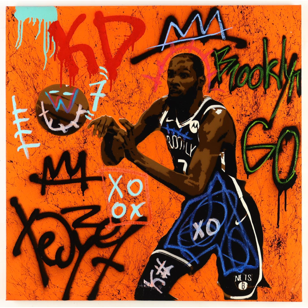 Kevin Durant 30x30 Original Painting on Canvas by Tadas Zaicikas ...
