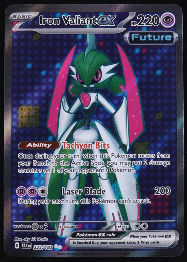 Iron Valiant ex 2023 Pokemon Scarlet and Violet Paradox Rift #225 Holo ...