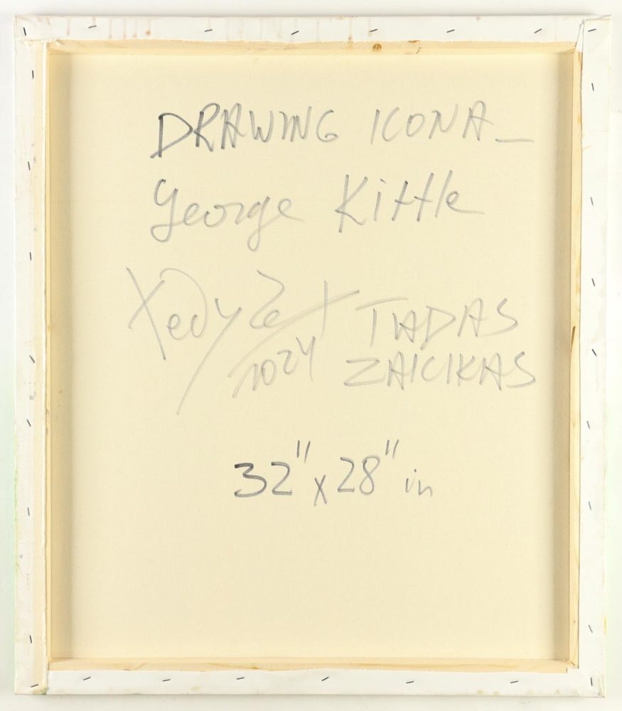 2024 "Drawing Icona_ George Kittle" 28x32 Original Painting on Canvas ...