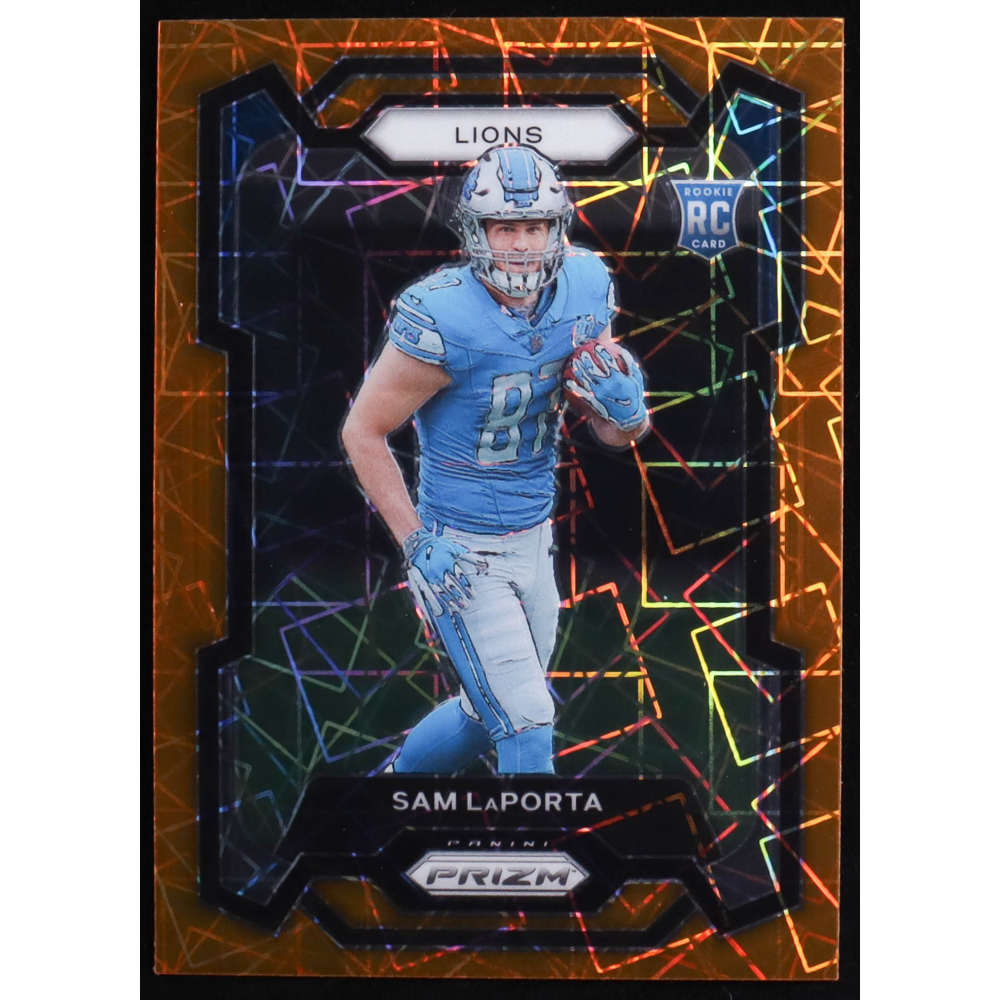 Sam LaPorta 2023 Panini Prizm Prizms Orange Lazer #332 RC | Pristine ...