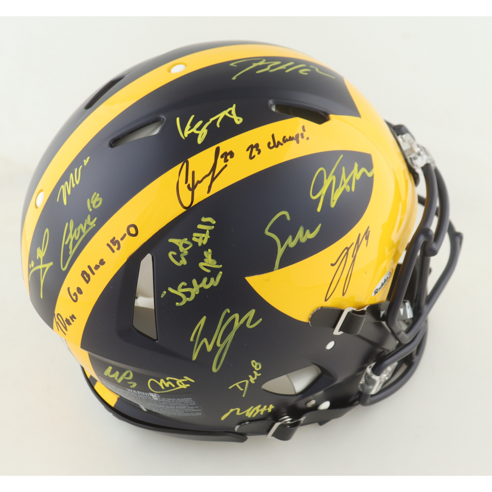 2023 Michigan Wolverines Full-Size Authentic On-Field Speed Helmet Team ...