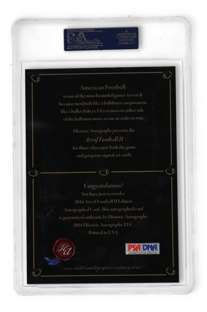 Yale Lary Signed LE 2016 Art Of Football II Goal Line Inscribed "HOF 79 ...