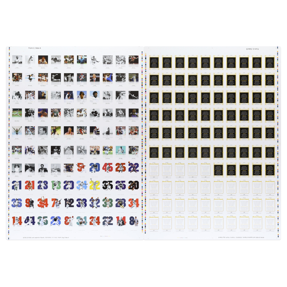 Set of (2) 2012 Leaf Legends of Sports Uncut Sheets | Pristine Auction