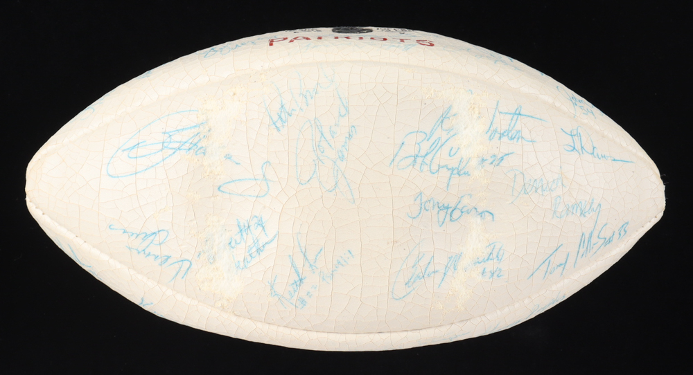 1983 Patriots NFL Football With Display Case Team-Signed By (36) With ...
