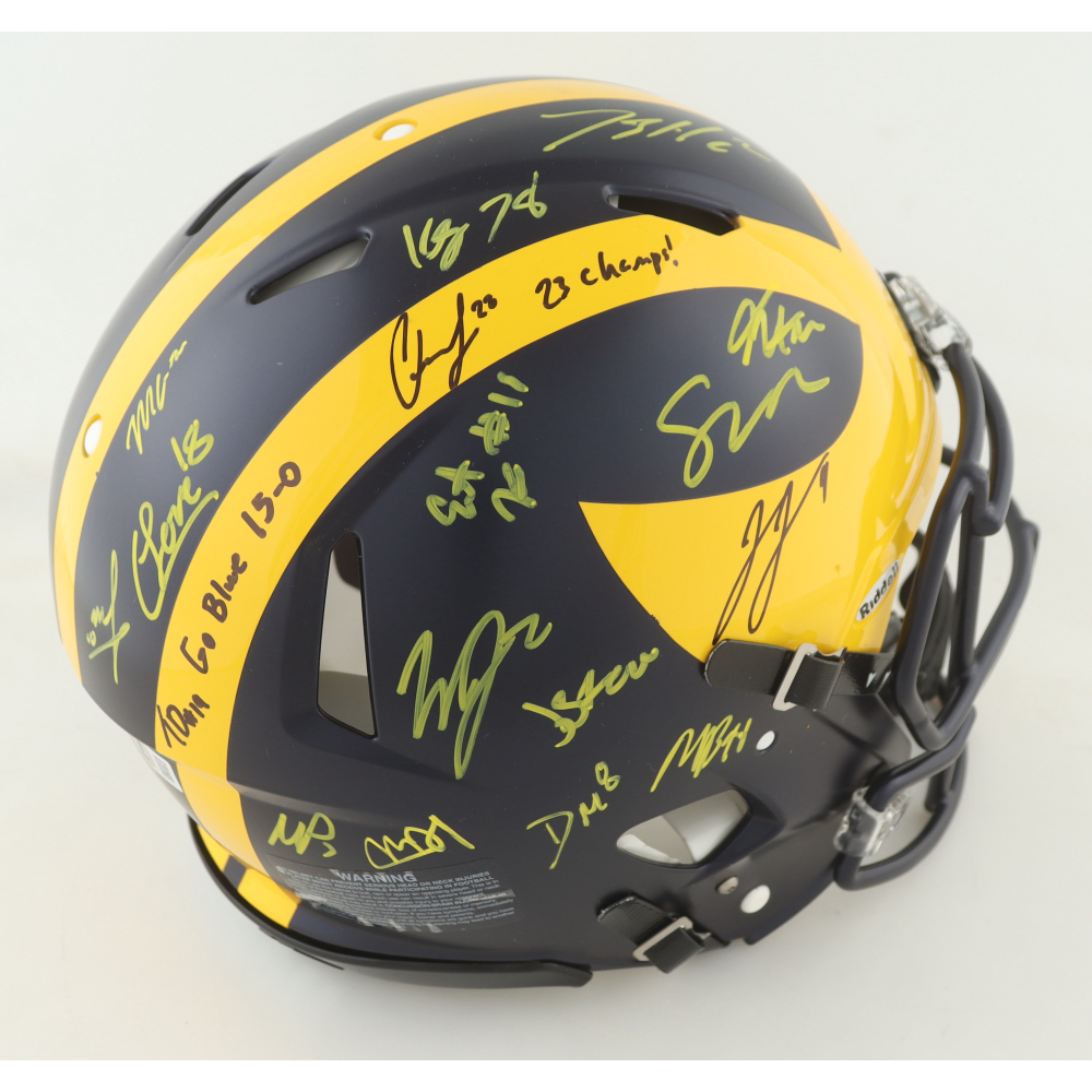 2023 Michigan Wolverines Full-Size Authentic On-Field Speed Helmet Team ...