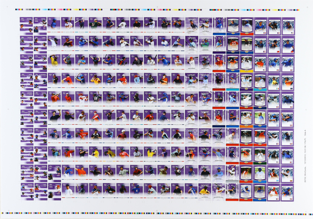 Uncut Sheet of (200) 2012 Leaf Rize Mini Baseball Cards | Pristine Auction