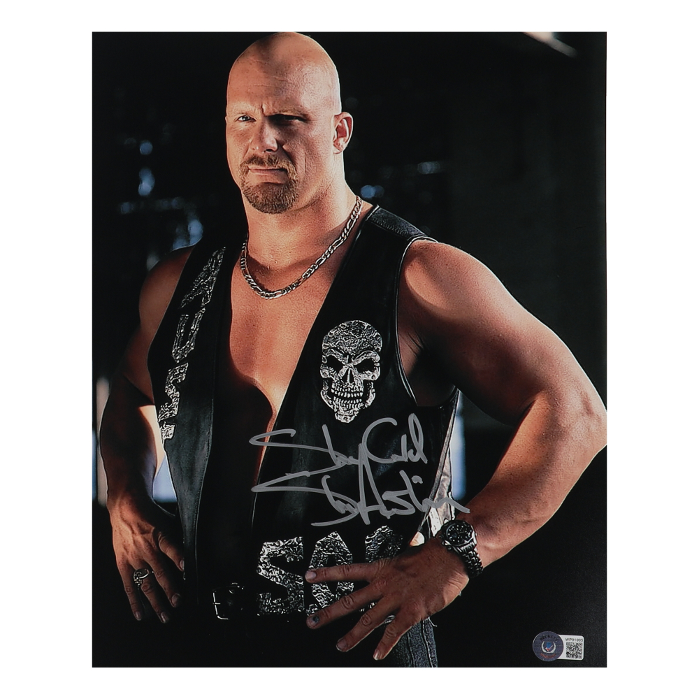 "Stone Cold" Steve Austin Signed WWE 11x14 Photo (Beckett) | Pristine ...