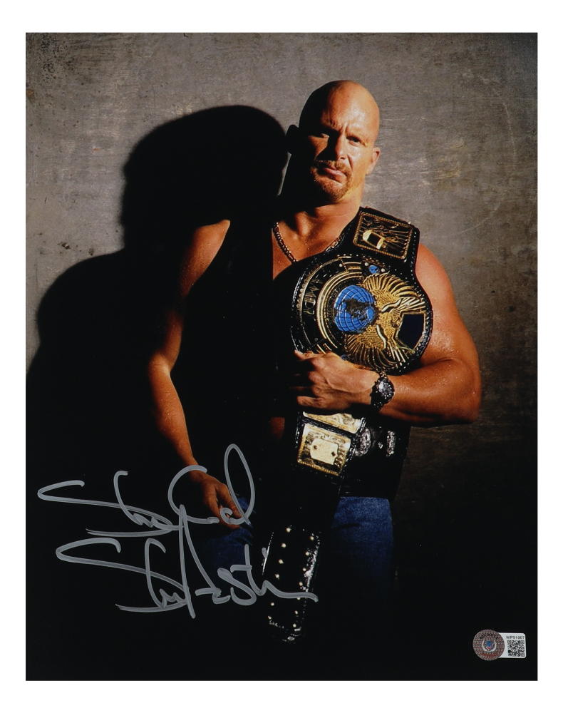 "Stone Cold" Steve Austin Signed WWE 11x14 Photo (Beckett) | Pristine ...