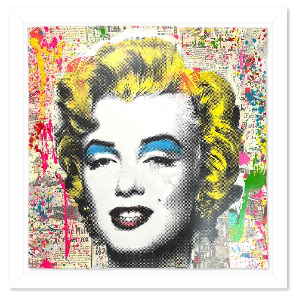 Mr. Brainwash Signed "Marilyn Monroe" 44x44 Custom Framed UNIQ Mixed ...