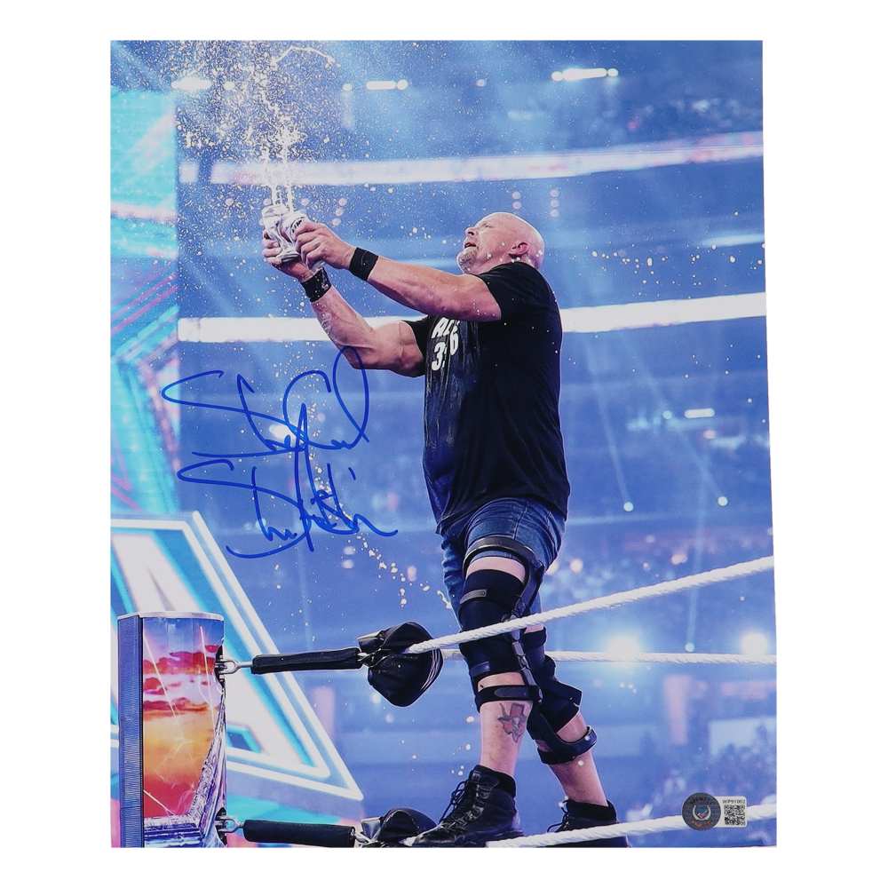 "Stone Cold" Steve Austin Signed WWE 11x14 Photo (Beckett) | Pristine ...