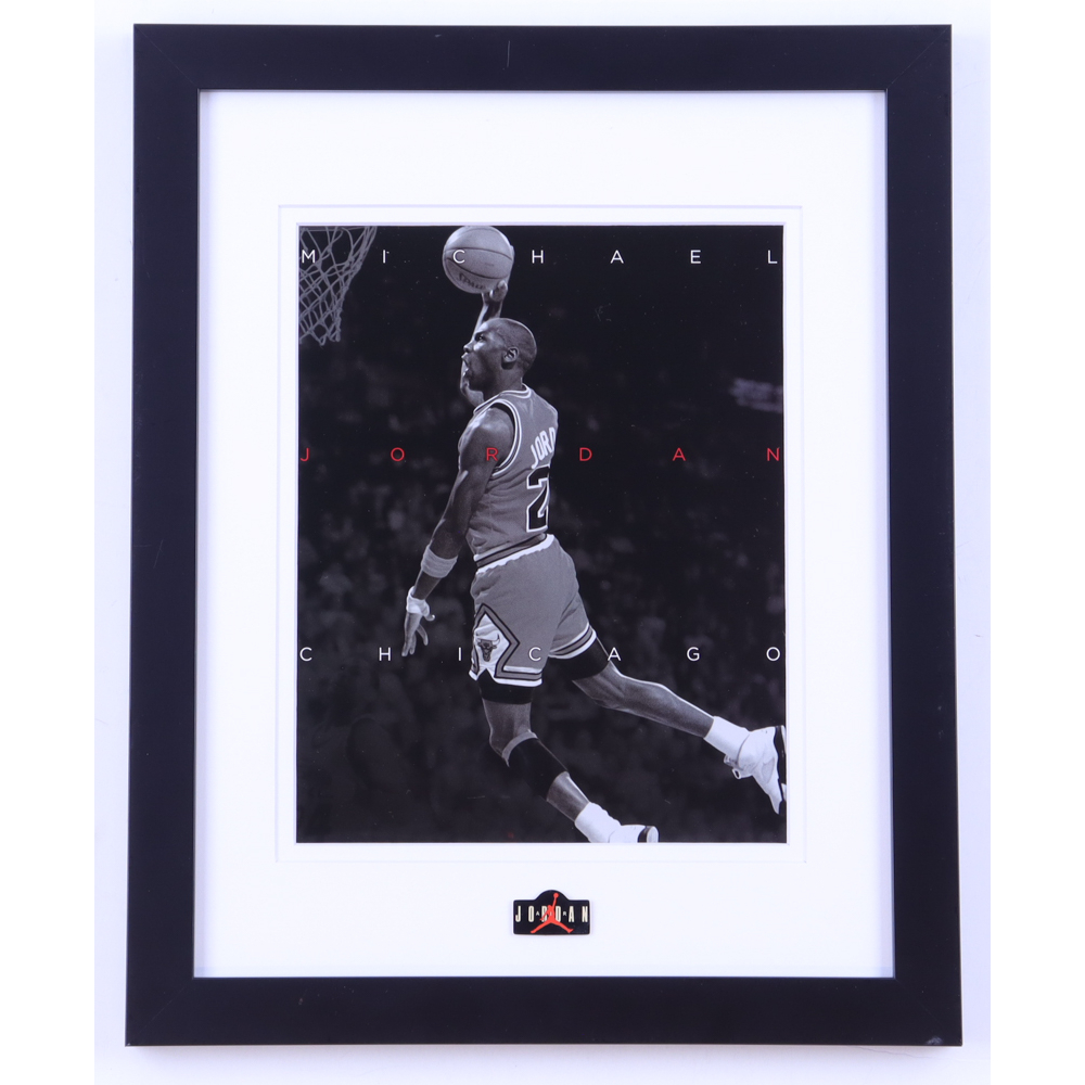 Michael Jordan Bulls Custom Framed Photo Display With Vintage Air ...