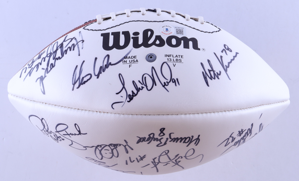 Wilson NFL Football Signed & Inscribed By (17) with Gene Upshaw, Morten ...