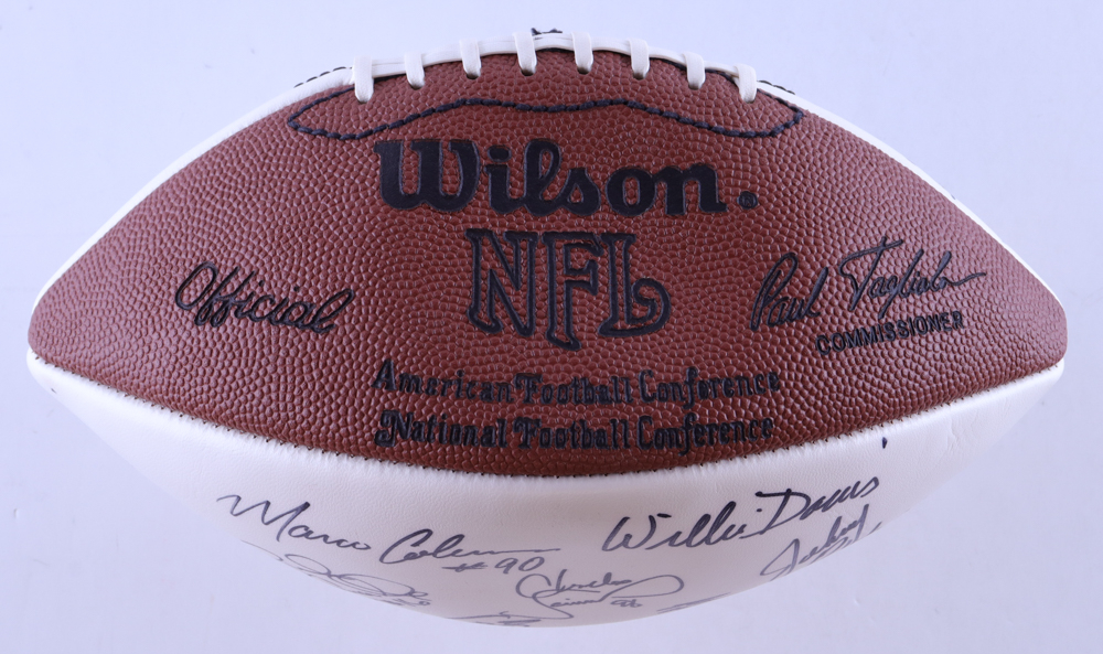 Wilson NFL Football Signed & Inscribed By (17) with Gene Upshaw, Morten ...