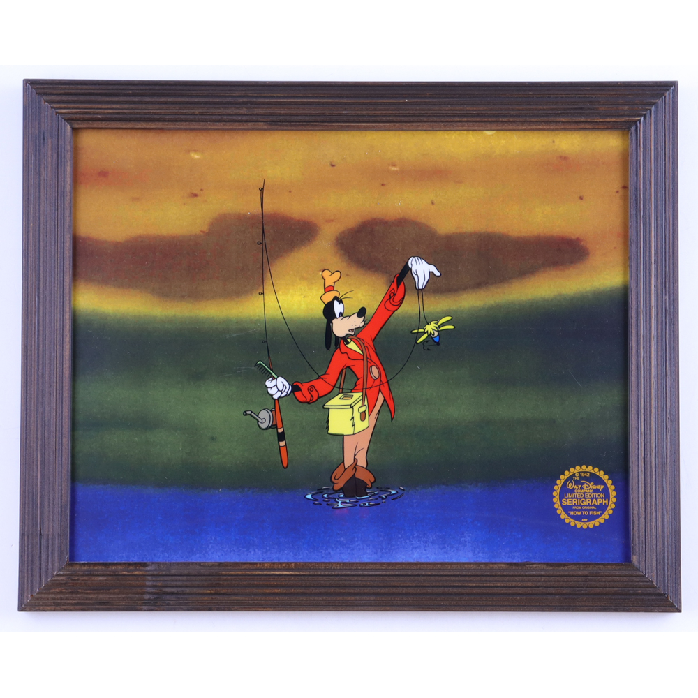 Walt Disney's LE "Goofy Gone Fishing - How To Fish" Custom Framed ...