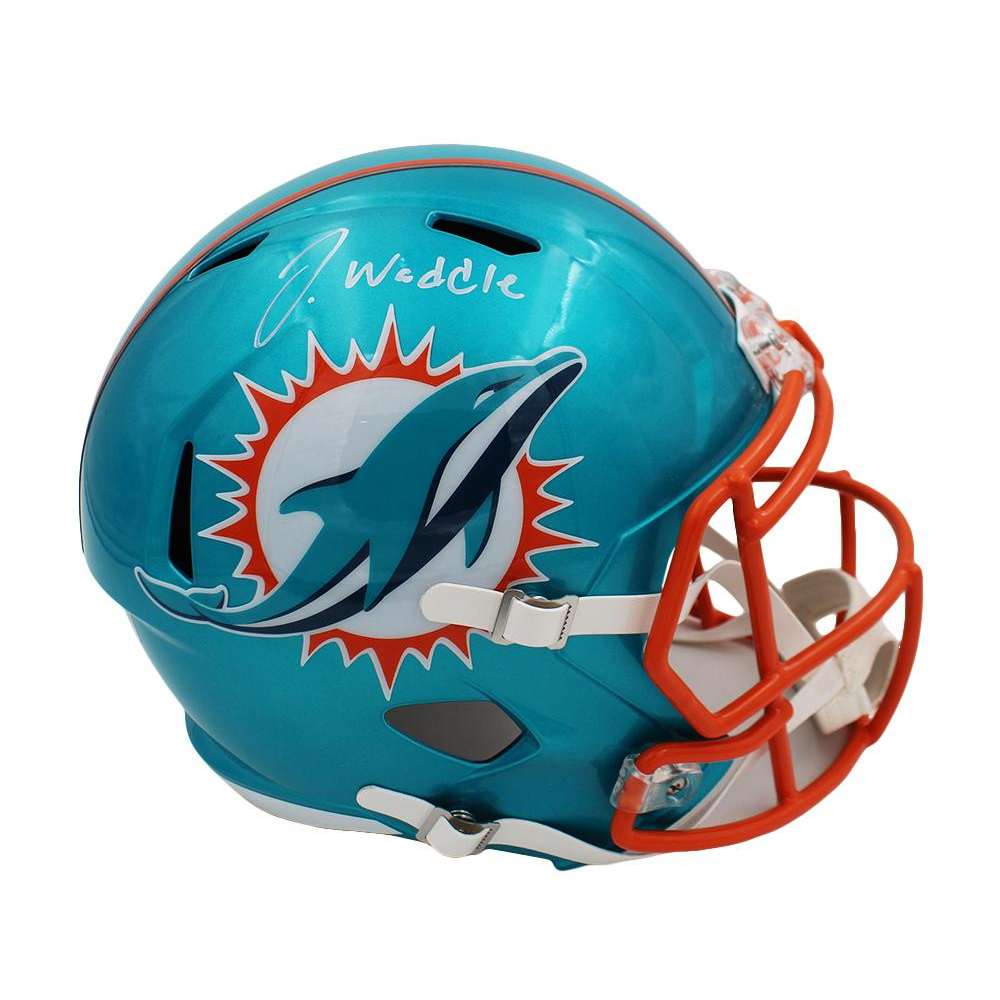 Jaylen Waddle Signed Dolphins Full-Size Flash Alternate Speed Helmet ...