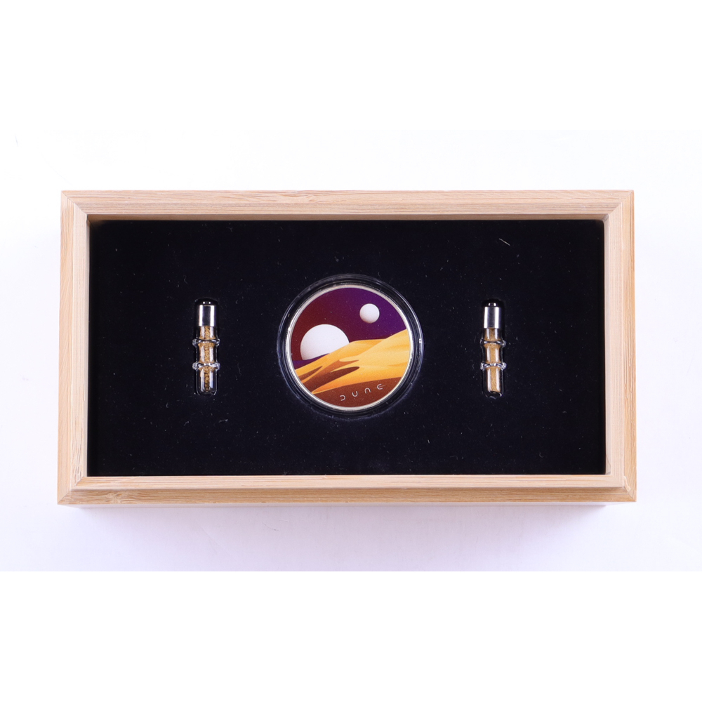 DUNE 1/10 oz .9999 Fine Gold Spice Melange & 1 oz .999 Fine Silver ...