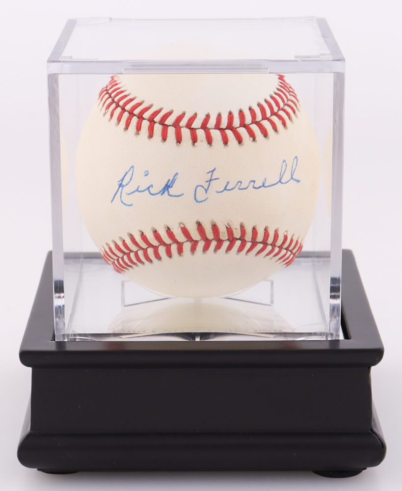 Rick Ferrell Signed OAL Baseball with Display Case (PSA) | Pristine Auction