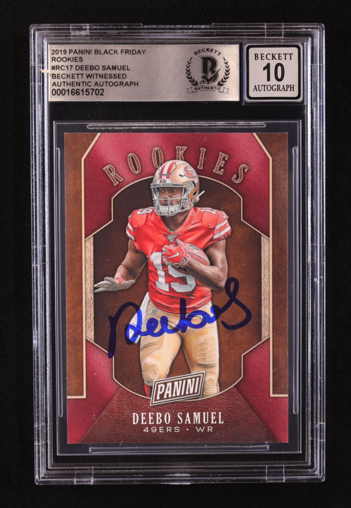 Deebo Samuel Signed 2019 Panini Black Friday Rookies #RC17 RC (BGS ...