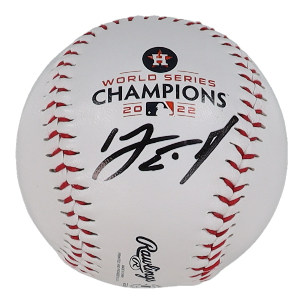 Yainer Diaz Signed Astros 2022 World Series Logo Baseball (JSA ...