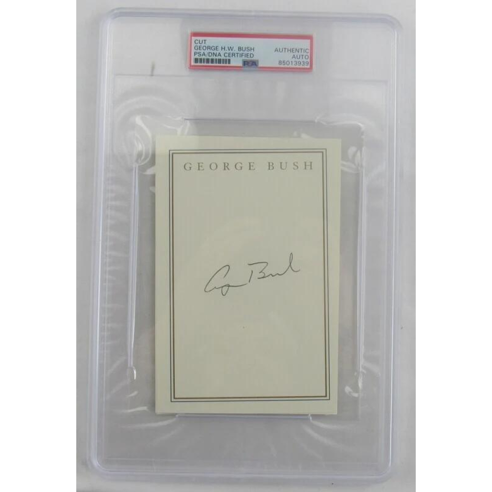 George H.W. Bush Signed Cut (PSA) | Pristine Auction