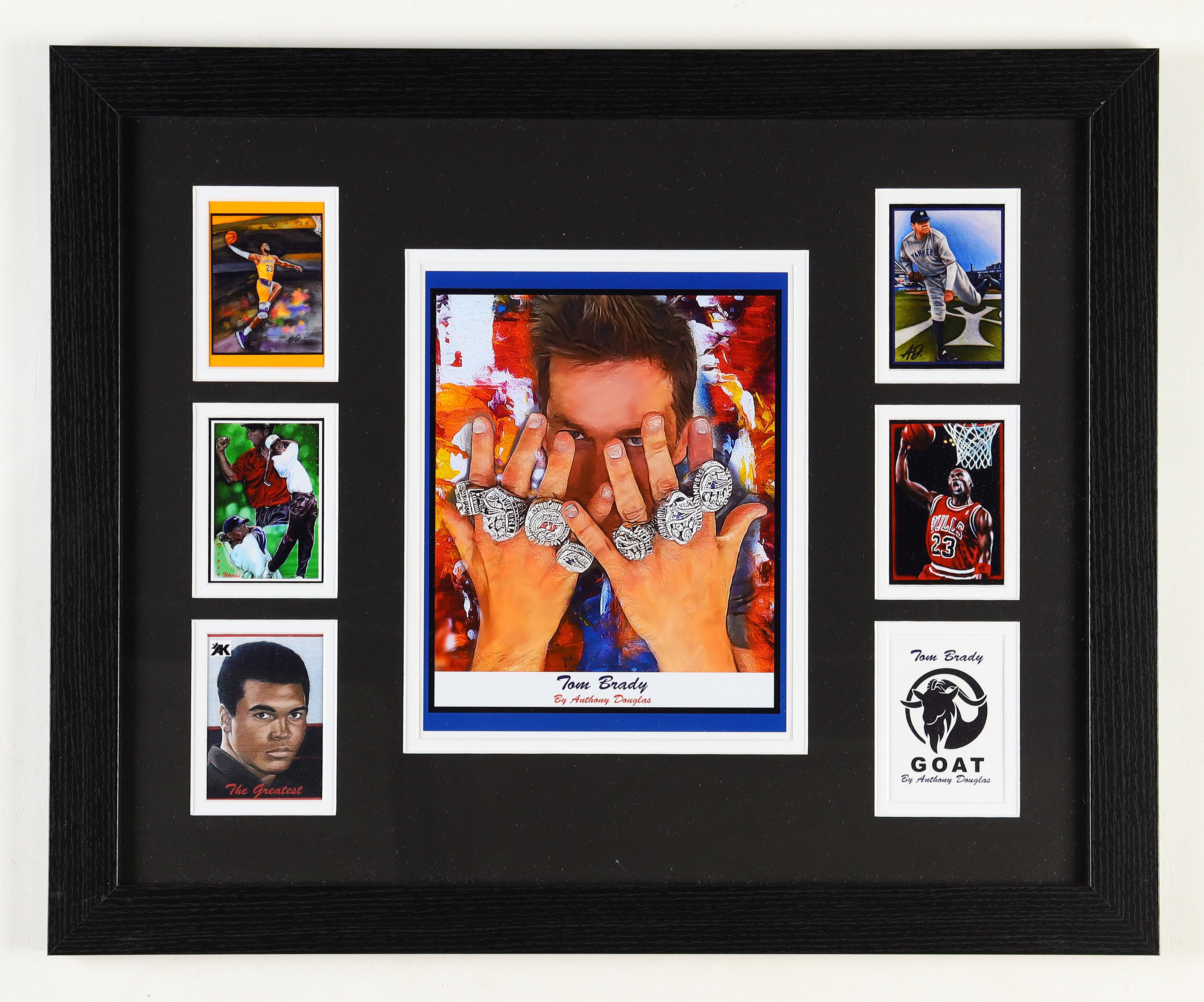 Anthony Douglas Signed LE "Tom Brady - The Goat - NFL" Custom Framed ...
