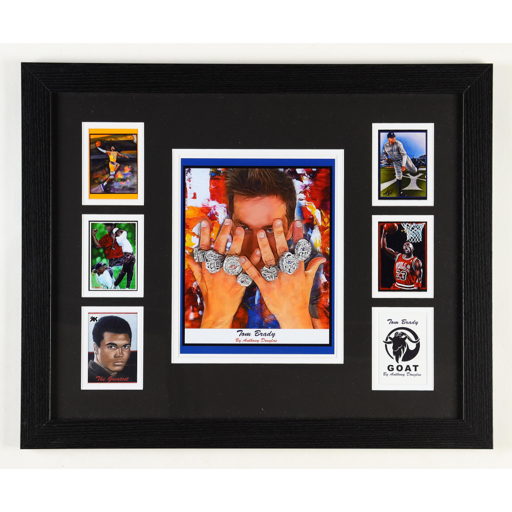 Anthony Douglas Signed LE "Tom Brady - The Goat - NFL" Custom Framed ...